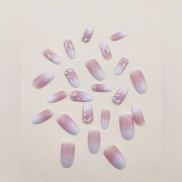 Makeup | New 24pcs Ombr Short Coffin Press On Nails | Poshmark